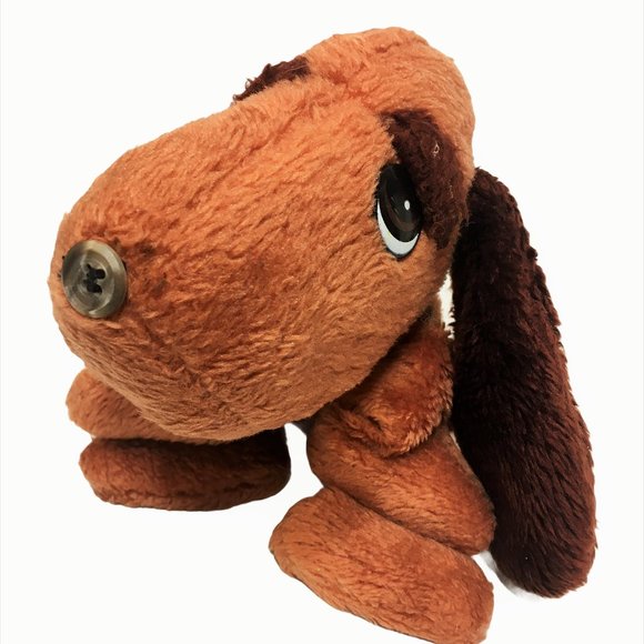 Unknown | Toys | Vintage Drooper Dog Plush Rare Button Nose In | Poshmark